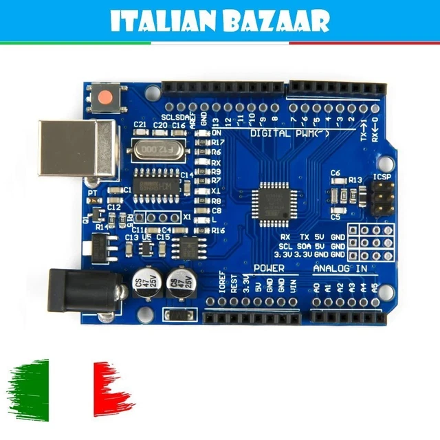 Arduino Uno R3 Scheda Atmega328p Ch340 Compatibile Arduino Rev3 Eur 10