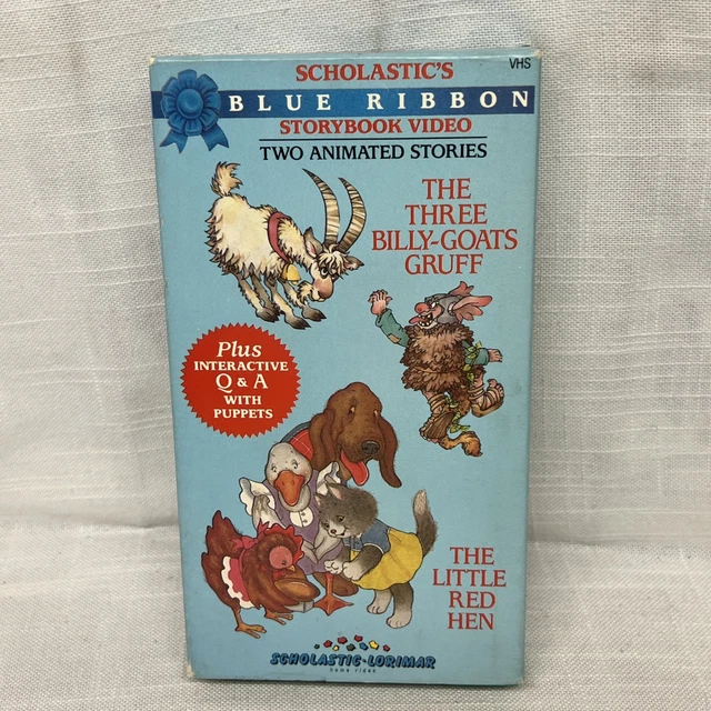 RARE BLUE RIBBON Animated Stories Three Billy Goats Gruff Little Red ...