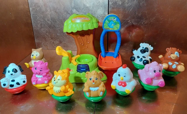 VTECH ~ ZOOMIZOOS Zoomizooz Weeble Farm Animals Plus Swing 9 off Joblot ...
