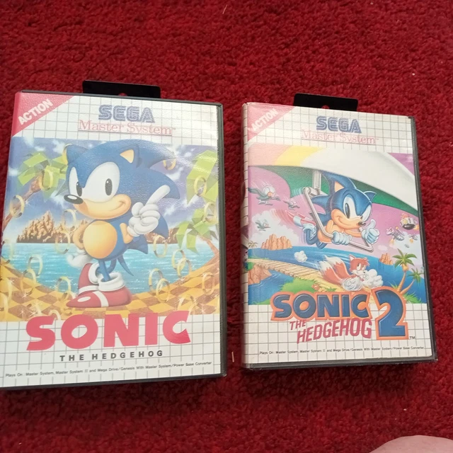 SEGA MASTER SYSTEM Sonic The Hedgehog Abd Sonic The Hedgehog 2 £24.99 ...