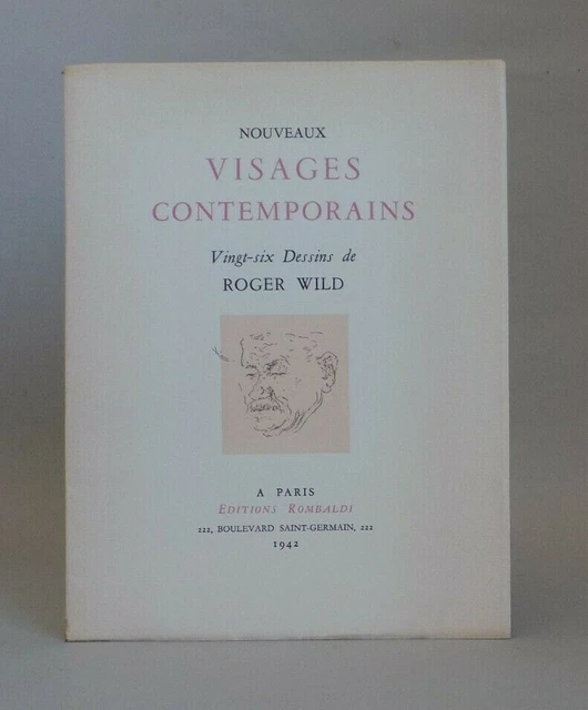 NOUVEAUX VISAGES CONTEMPORAINS. 26 dessins de Roger WILD. 1942 EUR 25 ...