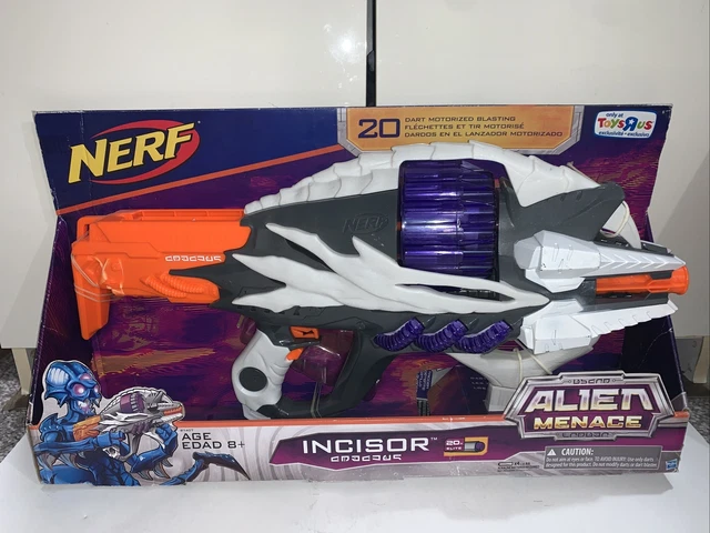 NERF ALIEN MENACE Incisor Blaster 20 Darts | Toys R Us Exclusive NEW ...