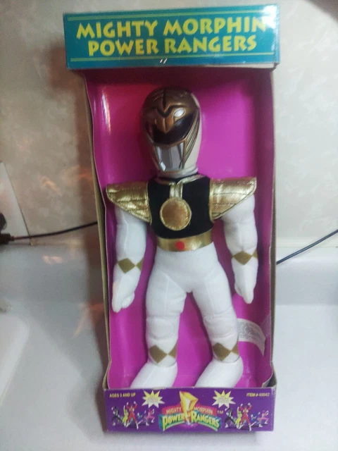 MIGHTY MORPHIN POWER Rangers Rare White Ranger 20" Plush Action Pal ...