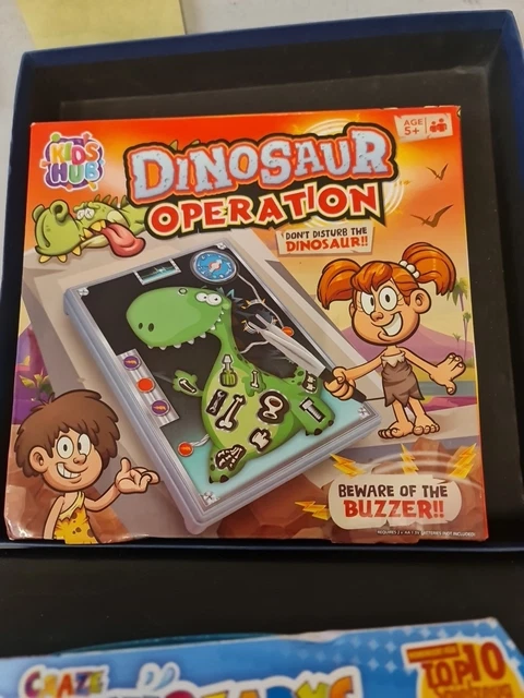 010. DINO DINOSAUR Operation Game Kids Family Fun Skills Board Game ...