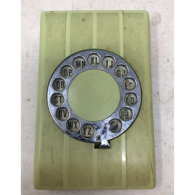 VINTAGE ROTARY TELEPHONE List Finder Flip Up Phone Number Address Book ...