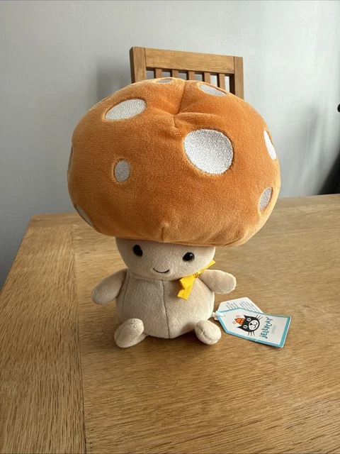 JELLYCAT FUN-GUY OZZIE Orange Mushroom Toadstool Soft Plush Cuddly ...
