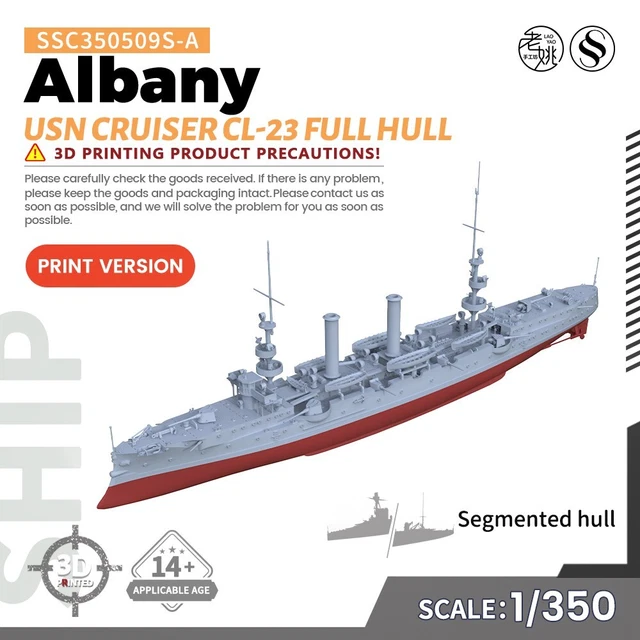 KIT DE MAQUETTES militaires SSMODEL SSC350509S-A 1/350 USN Albany ...