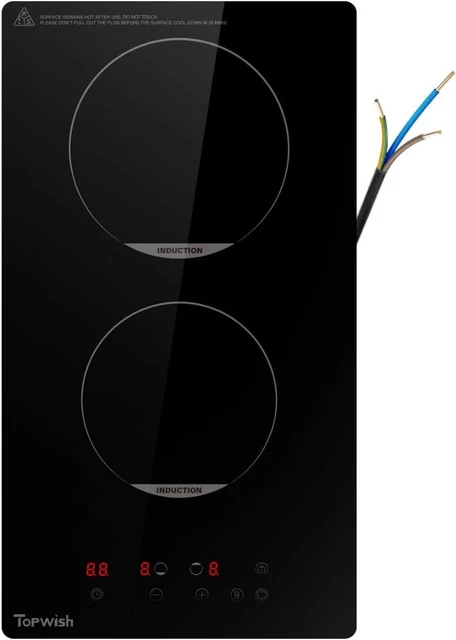 30CM INDUCTION HOB 2 ring induction hob plug in hob Black -Tu2 3500W ...