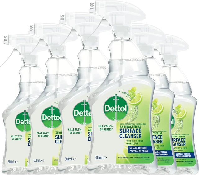 ANTIBACTERIAL SURFACE CLEANSER (Trigger) Fresh Lime & Mint 500Ml X6 $38 ...