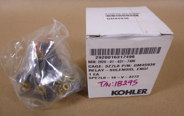 GENUINE OEM KOHLER GM45936 Starter Solenoid 12 Volt for Generator 5ECD ... GENUINE OEM KOHLER GM45936 Starter Solenoid 12 Volt for Generator 5ECD ...