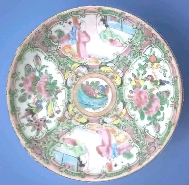 QING DYNASTY 19TH century Chinese Canton Rose Medallion porcelain plate ...