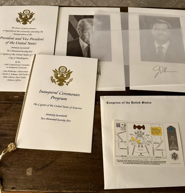 2025 DONALD TRUMP Presidential Inauguration Program Yellow Ticket ...