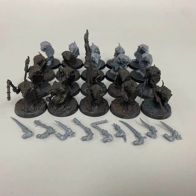 20 SKAVEN CLANRATS Slaves Warhammer Âge De Sigmar Île De Sang Clan ...