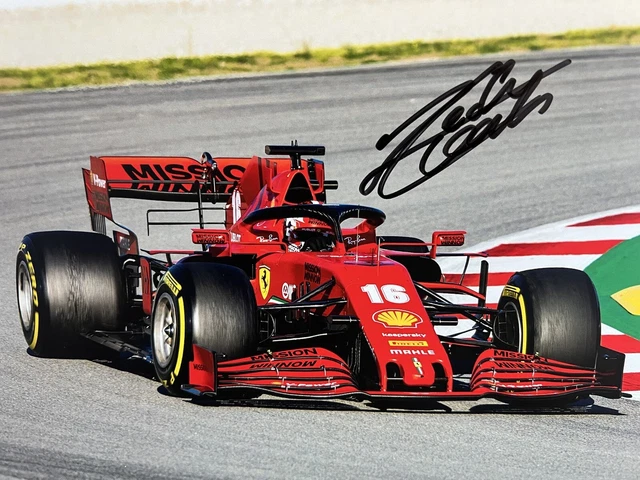 CHARLES LECLERC SIGNED Autograph Photo 21x30cm Ferrari F1 Autógrafo ...
