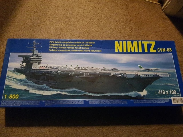 USS NIMITZ CVN-68 1:800 Scale Model Aircraft Carrier Kit £18.99 ...
