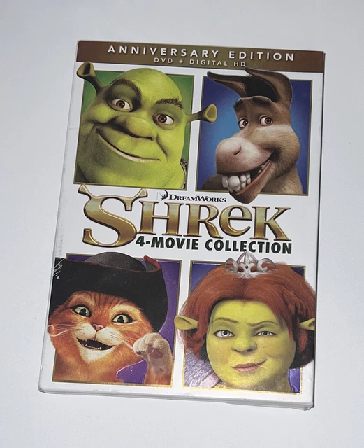 SHREK 4-MOVIE COLLECTION Anniversary Edition DVD + Digital HD EUR 11,22 ...