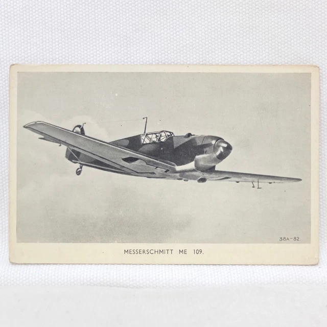 WW2 MESSERSCHMITT ME-109 Postcard Valentines Raf Aircraft Recognition ...