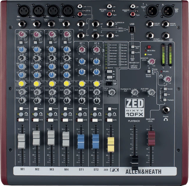 TABLE DE MIXAGE Usb + Effets 4 In Mono 2 Setreo 2 Aux Allen & Heath ...