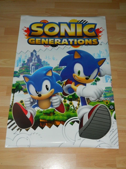 VINTAGE ORIGINAL Sonic The Hedgehog Poster ...Sonic Generations £12.50 ...