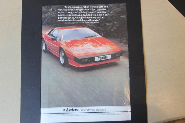 ORIGINAL MAGAZINE ADVERT: LOTUS TURBO red ESPRIT frame-ready wall-art £ ...