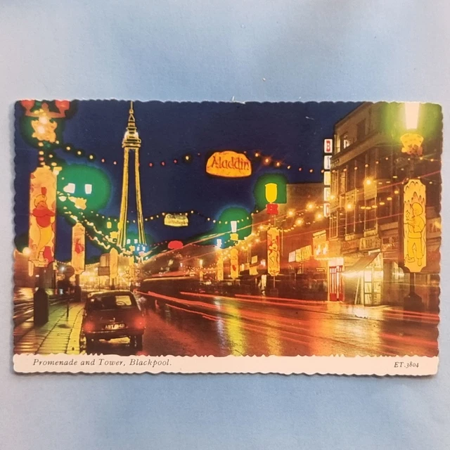 BLACKPOOL POSTCARD C1965 Illuminations Aladdin Pantomime Lancashire EUR ...