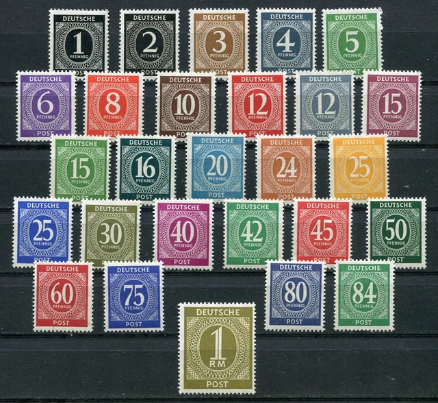 DEUTSCHLAND, ALLIIERTER KONTROLLRAT, Satz: DS Ziffern, Jahrg. 1946, Mi ...