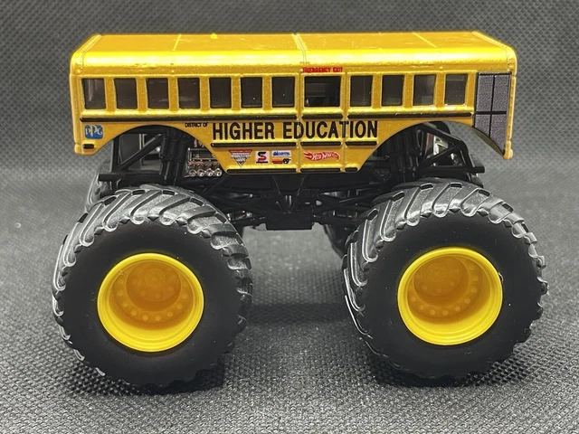 MONSTER JAM HOT Wheels Truck Higher Education 🇺🇸 Import VHTF 1:64 Scale ...
