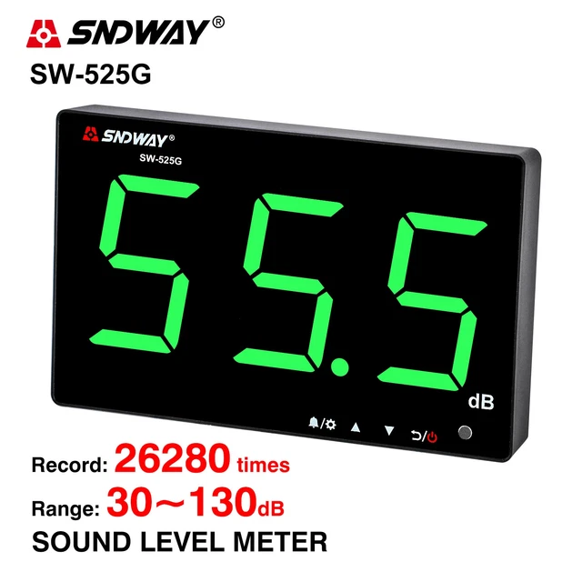 DIGITAL SOUND LEVEL meter 30~130db Noise Detector Decibel Meter LED ...