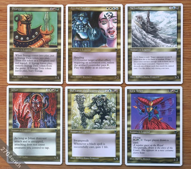 SET OF 6 Chronicles Rare Legendary Creatures *NM* (English Magic ...