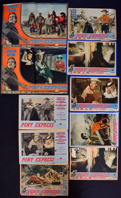 FOTOBUSTA PONY EXPRESS Charlton Heston Rhonda Fleming Tucker Sterling ...