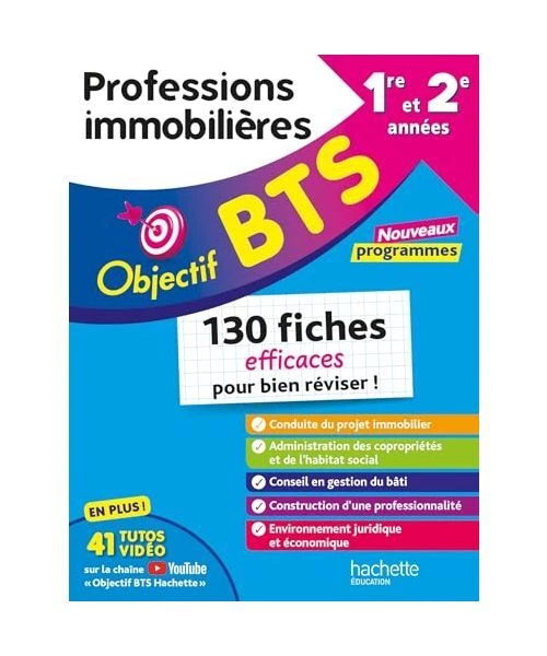 OBJECTIF BTS PROFESSIONS immobilières (PIM) - Fiches Tout-en-un: 130 fiches eff EUR 43,36 ...