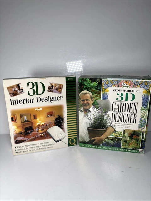 3D JARDIN & Intérieur Designer Suite PC Big Boite Windows 98. 3D+2D Cad Design EUR 68,69 ...