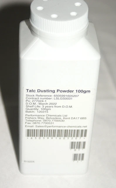 BRITISH ARMY FOOT Talc Powder Anti Fungal Boot Talc Dusting Powder 100g ...