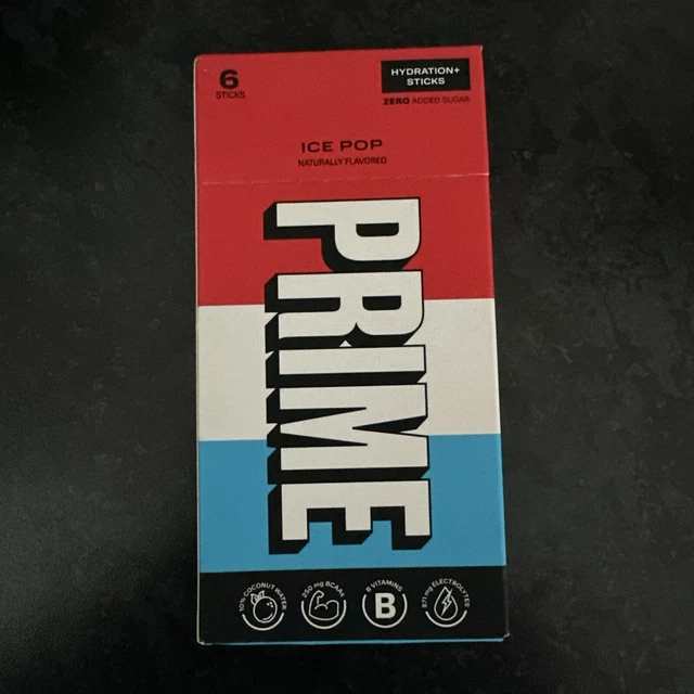 PRIME HYDRATION STICKS Ice Pop Flavour Electrolyte Sachets (Box of 6) £ ...