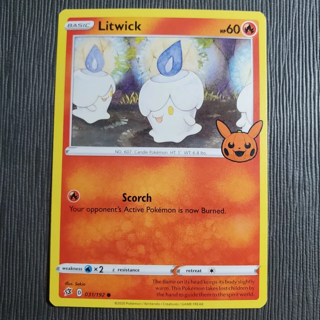 POKÉMON JCG LITWICK Trick or Trade 2022 Halloween 031/192 bougie commune régulière EUR 2,44 ...