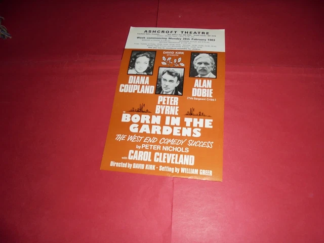 ALAN DOBIE DIANA Coupland Peter Byrne Carol Cleveland 1983 UK Theatre ...