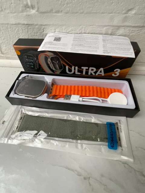 SMART WATCH WS9 ULTRA Multi-Function In Orange w/ extra strap £21.49 ...