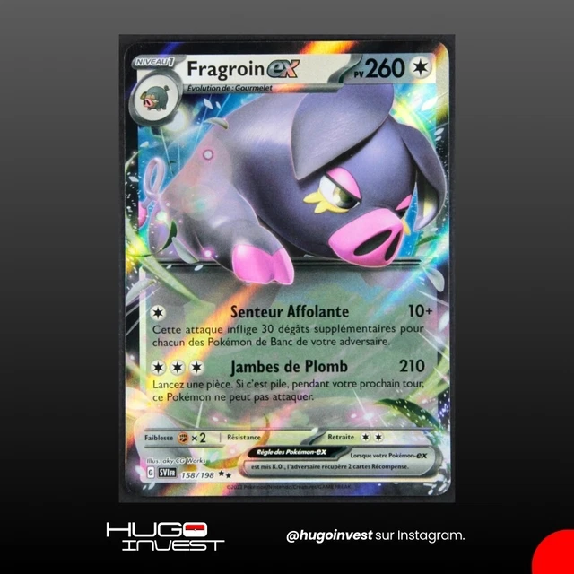 CARTE POKÉMON - Fragroin EX 158/198 Écarlate et Violet - Française FR ...