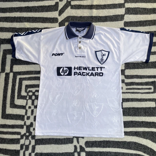 TOTTENHAM HOTSPUR 1995 HEWLETT PACKARD Vintage PONY HOME Shirt Jersey ...