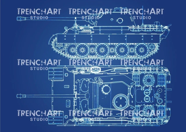 WW2 PANTHER GERMAN medium Tank Poster Patent Print war wall art ...