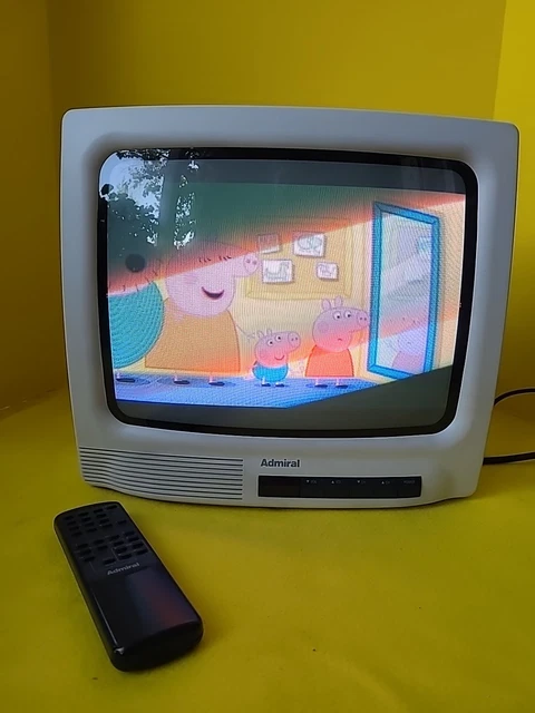 CRT TV RETRO Gaming 13” Inch Portable Admiral JSA12300 Color - Coaxial ...