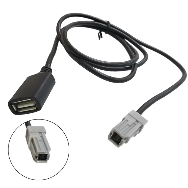 LONG LASTING 100CM Car Aux Audio Media Wire to USB Adapter for Toyota ...