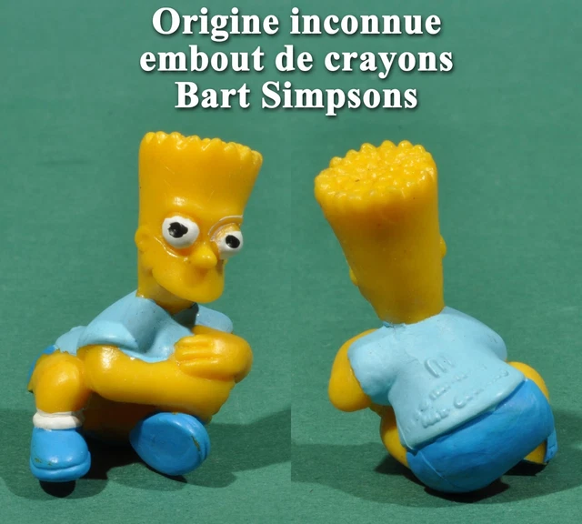 ORIGINE INCONNUE, EMBOUT de crayons Bart Simpsons, PVC hauteur 3,5 cm ...