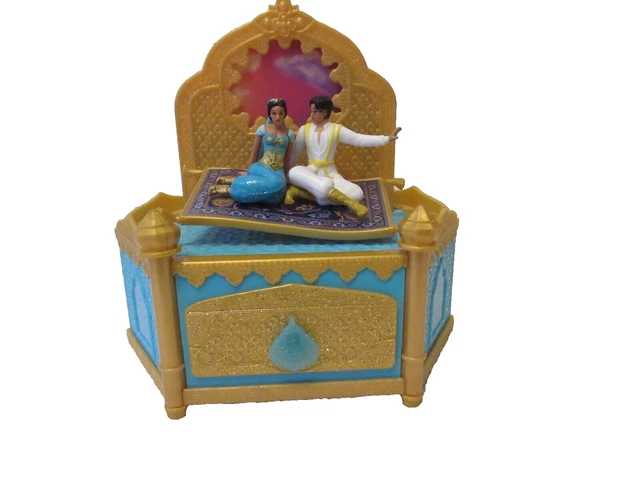 DISNEY ALADDIN & Princess Jasmine Musical Jewellery Box Sings A Whole ...