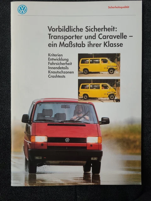 VW BUS/CARAVELLE/MULTIVAN T4 Sicherheit/Crashtest Prospekt/brochure ...
