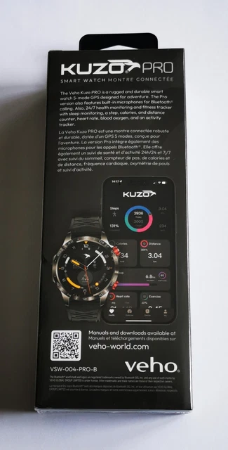 SMARTWATCH KUZO PRO by VEHO - VSW-004-PRO-B £349.90 - PicClick UK