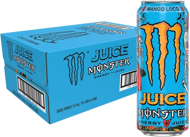 MONSTER ENERGY DRINK Juice Mango Logo 24 x 500ml $80.17 - PicClick AU