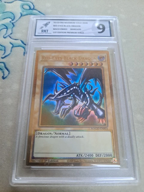 YU-GI-OH! RED-EYES BLACK Dragon- MAGO-EN003- Gold Rare- RKT Grading 9 ...