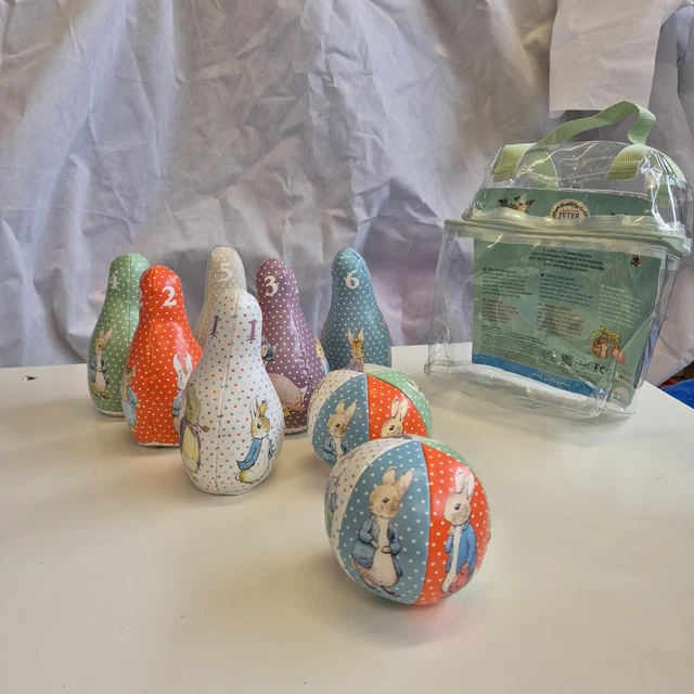 PETER RABBIT PIN Bowling Set Soft 6 Pins 2 Balls Original Packaging £21 ...