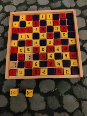 WOODEN TIMES TABLE Grid With Answer Blocks 9 x 9 grid £4.00 - PicClick UK